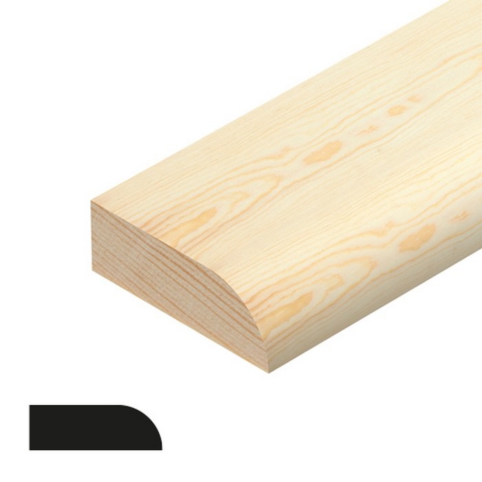 Pencil Round Architrave Pine - Clock’s Home and Garden