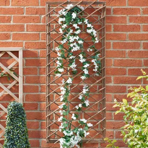 Heavy Duty Framed Willow Square Trellis - Clock’s Home and Garden