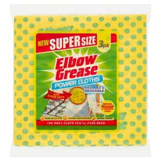 Elbow Grease Elbow Grease Jumbo Cloth 3pk - Clock’s Home and Garden