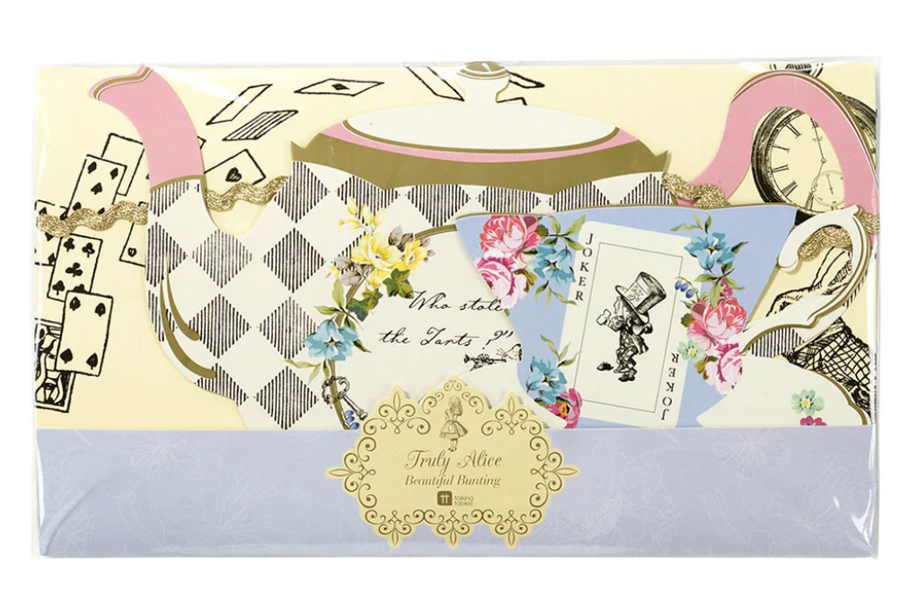 Truly Alice Teapot Bunting - Clock’s Home and Garden