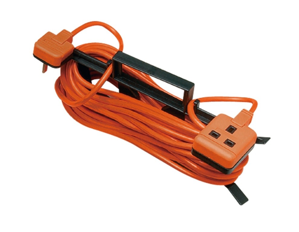 Masterplug Outdoor Extension Lead 1 Gang 15m 13A Orange - Clock’s Home ...