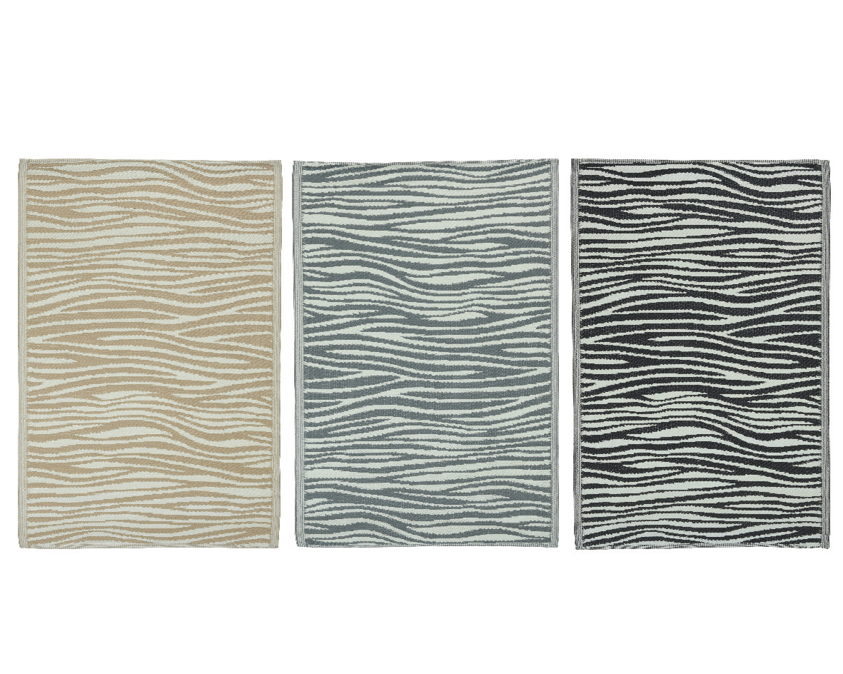 Zebra Print Outdoor Rug 180 x 120cm - Clock’s Home and Garden