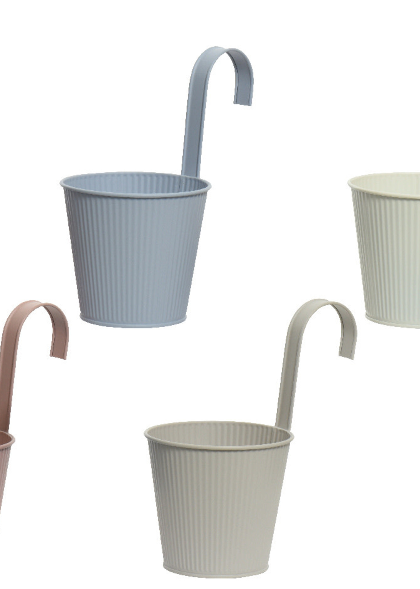 Decoris Zinc Hanging Planter - Pastel Colours 24 x 14cm - Clock’s Home ...