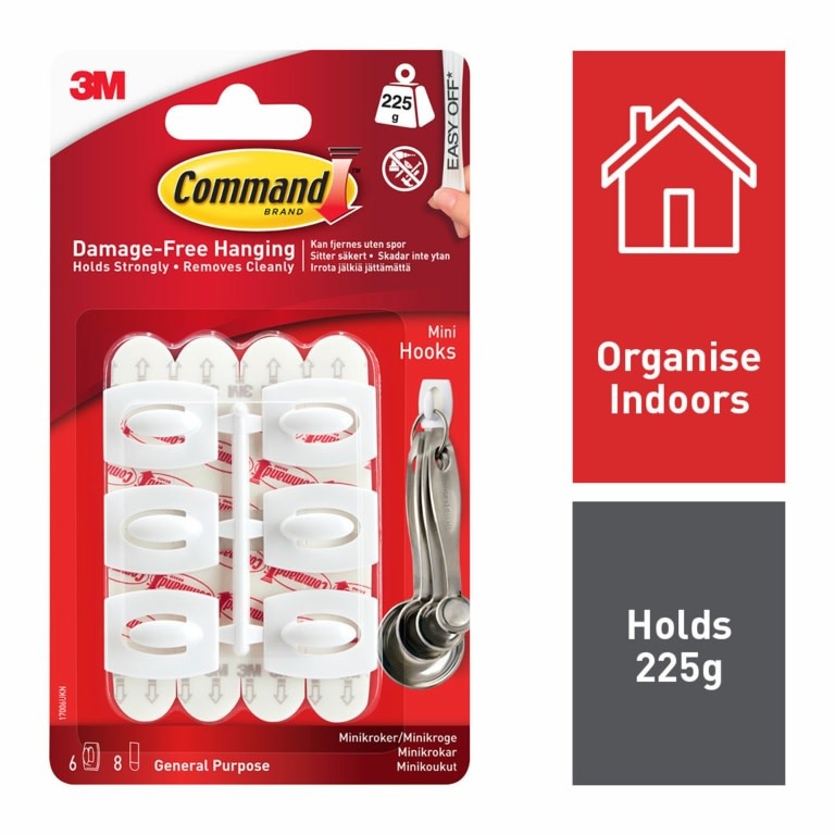 3M Command™ Mini Hooks - Clock’s Home and Garden