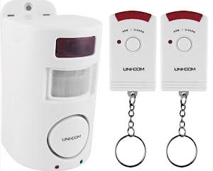 Uni-Com Remote Control PIR Sensor Alarm - Clock’s Home and Garden