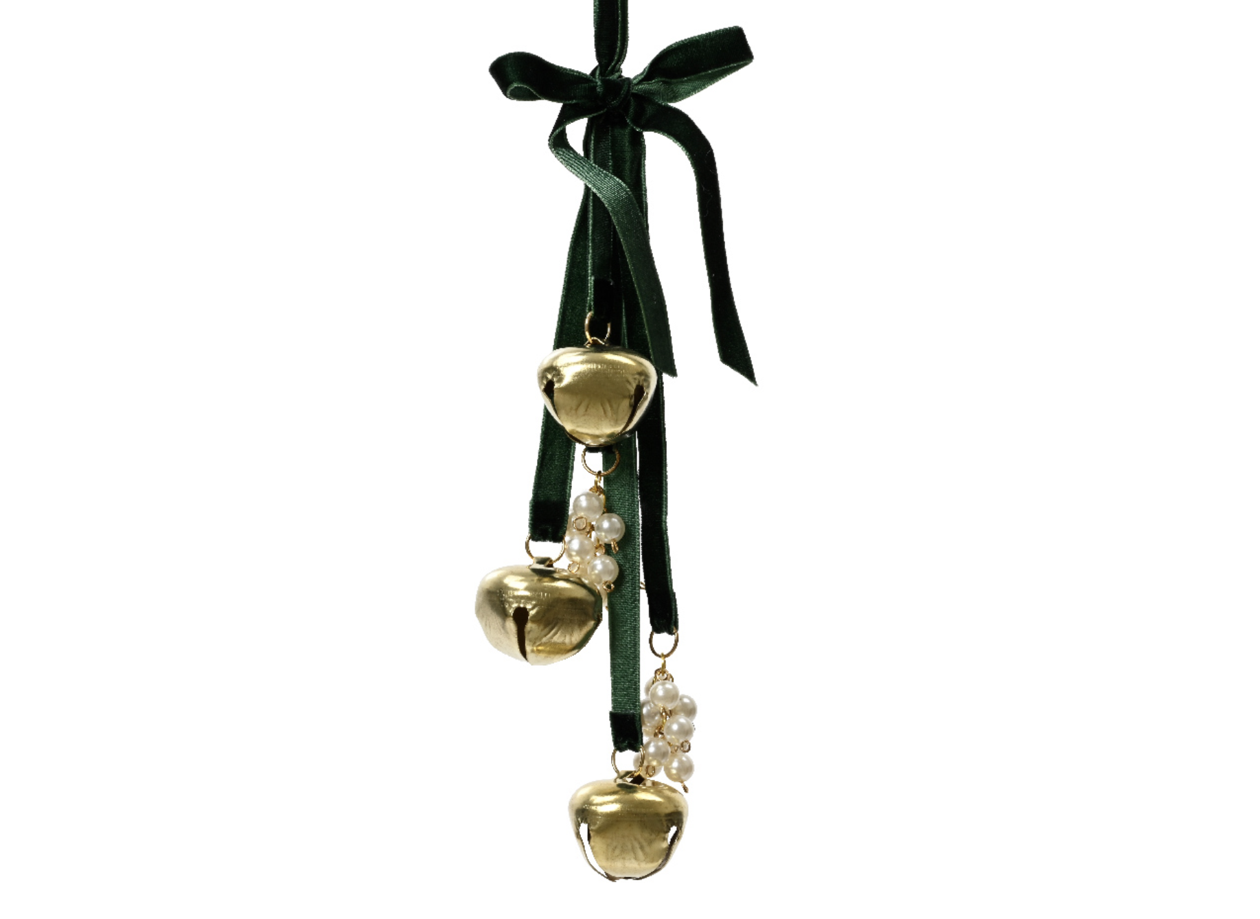 Green Velvet Hanging Bells - Clock’s Home and Garden