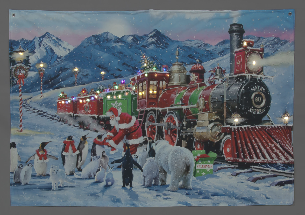 Tapestry Santa Express North Pole - Clock’s Home and Garden