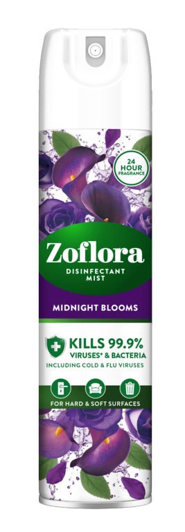 Zoflora Zoflora Aerosol 300ml Disinfectant Midnight Blooms - Clock’s ...