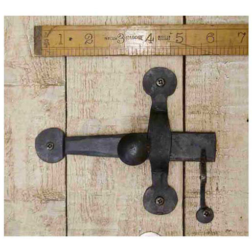 Door Latch Hand forged 6” Black Waxed - Clock’s Home and Garden