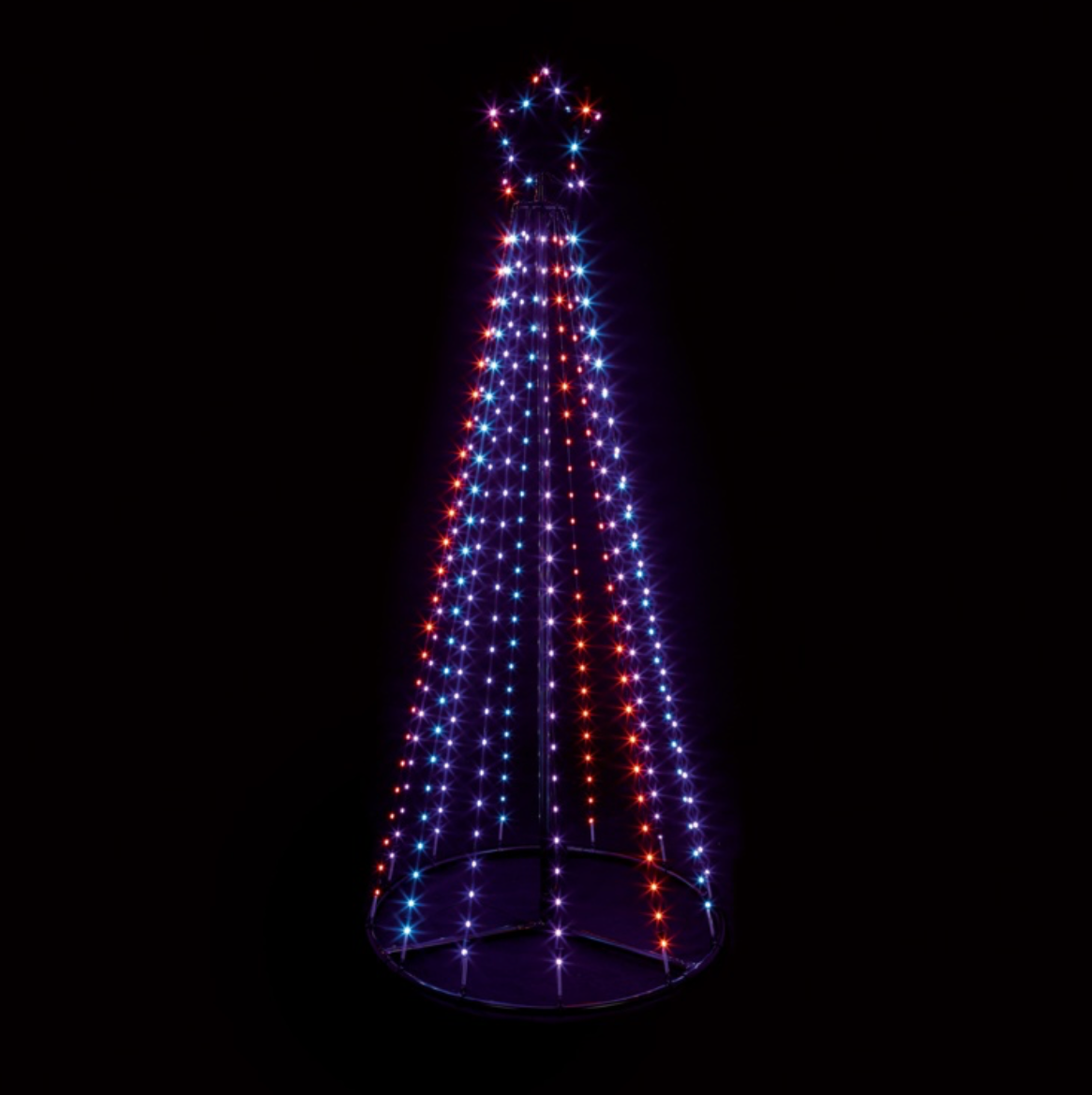 Premier Pyramid Tree Multi Action FlexiBright 1.4m Red/Blue/White ...