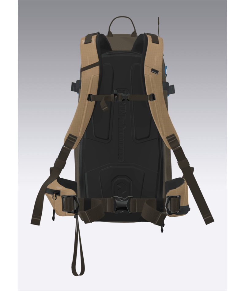 Peak Performance Vertical Ski Backpack 25L - Sierra Sand/Meadow Moss - Free Style Sport