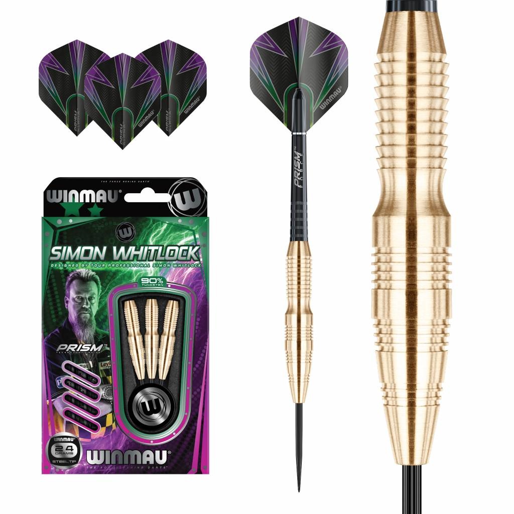 Winmau Simon Whitlock Brass - Fléchettes pointe Acier - Dartshopper.fr
