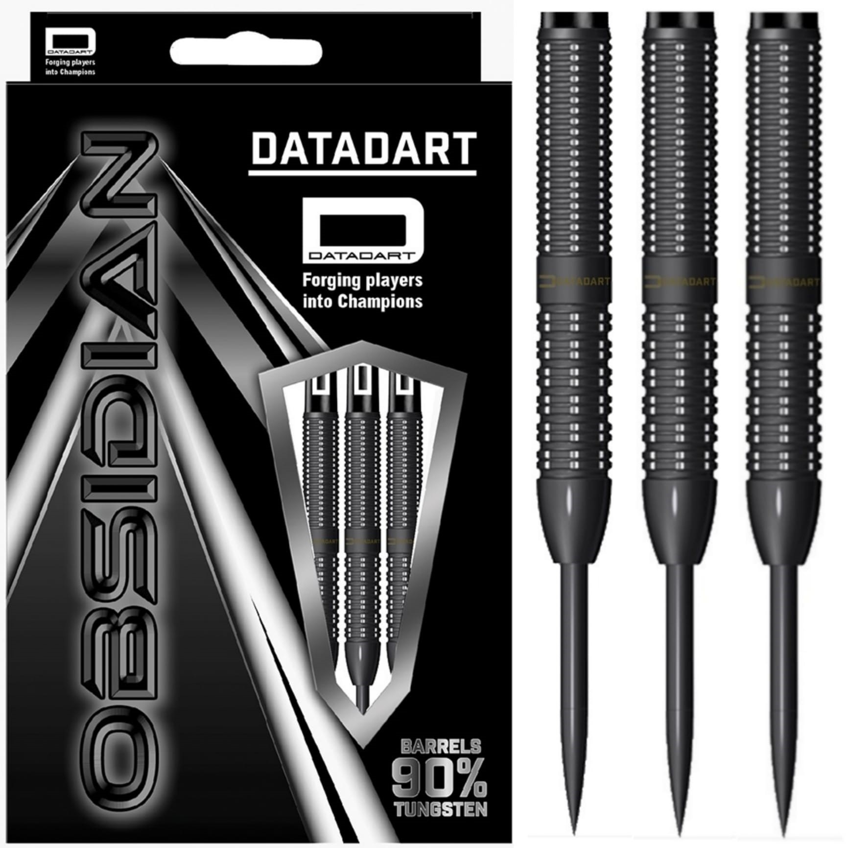 DATADART Obsidian 90% Straight Black PVD - Fléchettes pointe Acier ...