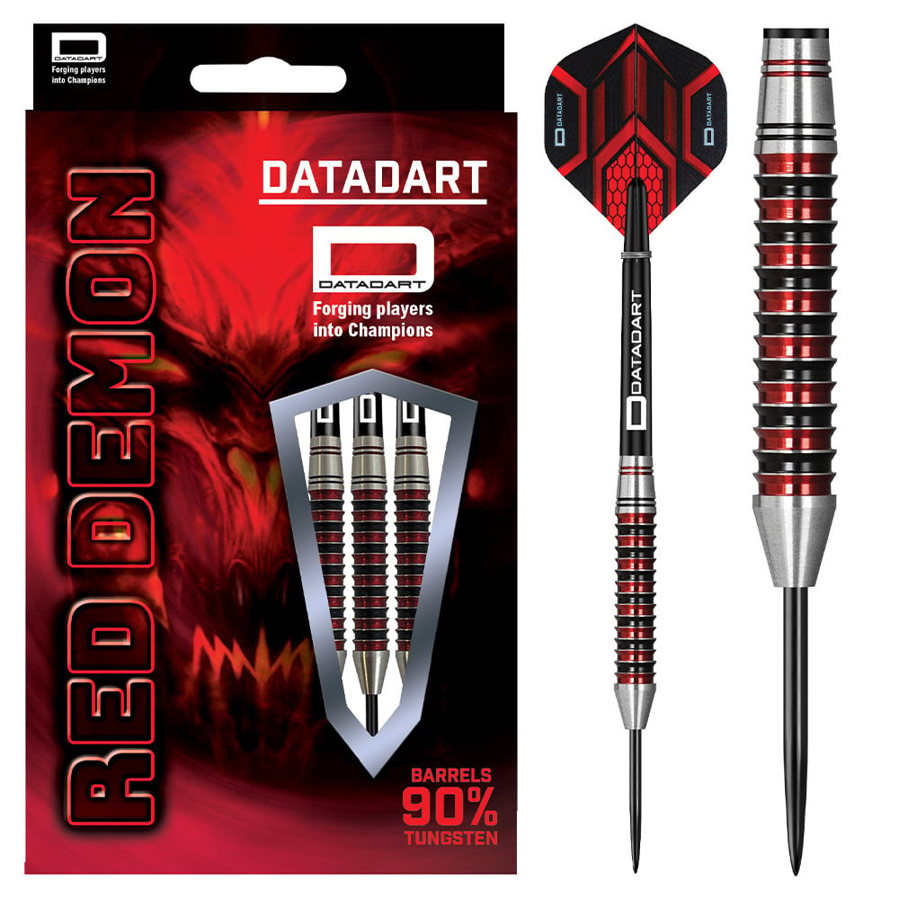 Datadart Red Demon 90% - Fléchettes pointe Acier - Dartshopper.fr