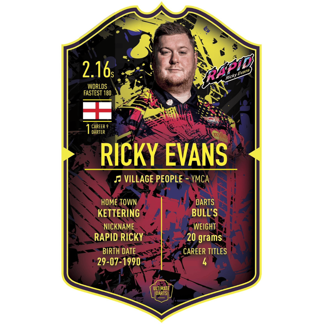 Ultimate Darts Card Ricky Evans - Dartshopper.fr