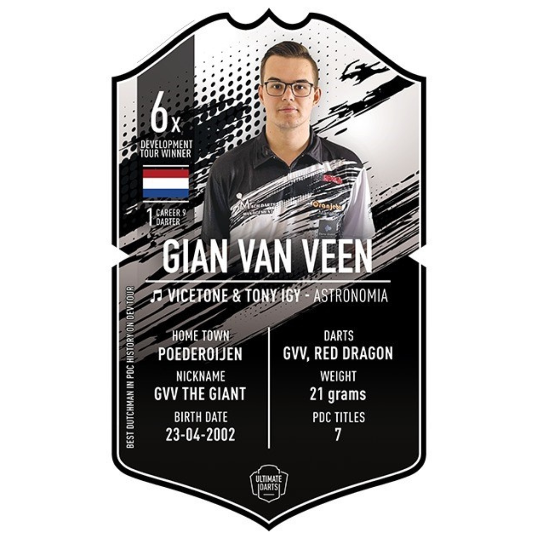 Ultimate Darts Card Gian van Veen - Dartshopper.fr