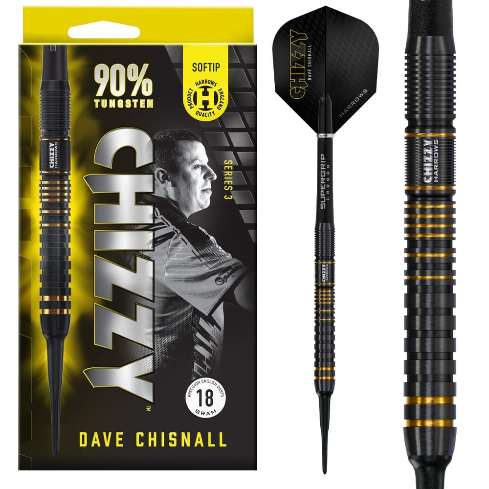 Harrows Dave Chisnall V3 90% Soft Tip - Fléchettes pointe Plastique ...
