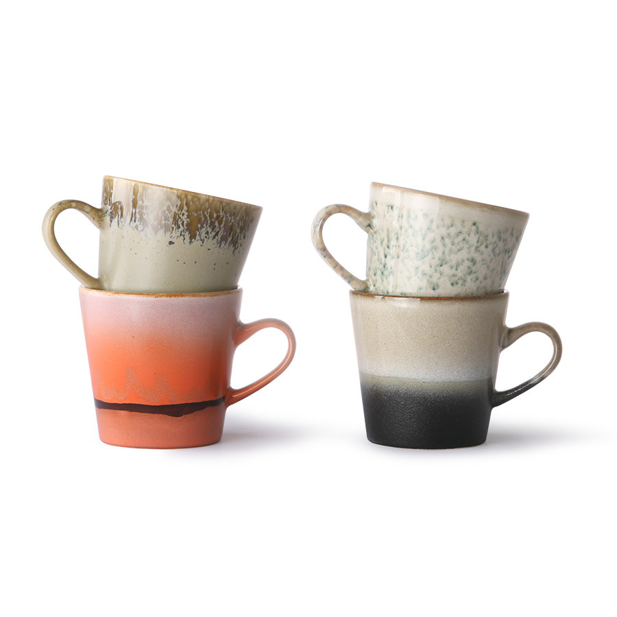 Ceramic Americano Mugs Set Of 4 - Atelier eMTee