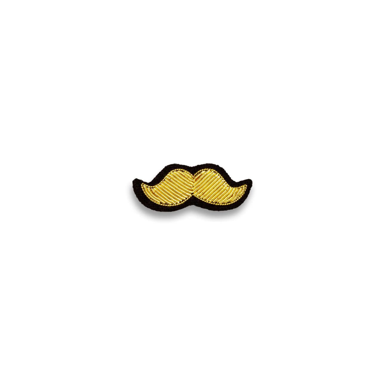 Brooch - Golden Moustache - Curiosa Cabinet