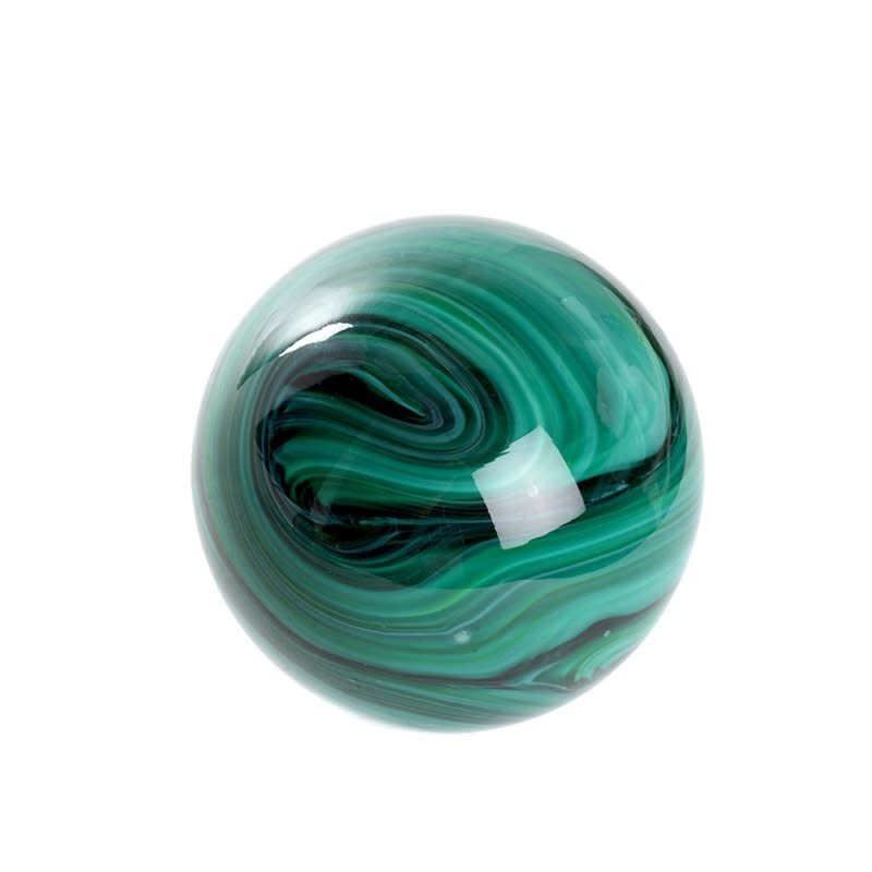 Glass ball - Green waves Large - Curiosa Cabinet