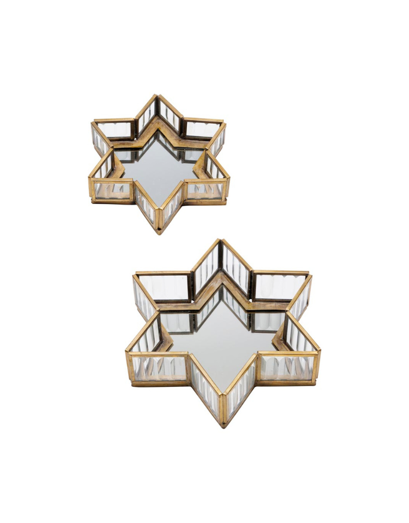 Set of two star trays with mirrors - Curiosa Cabinet