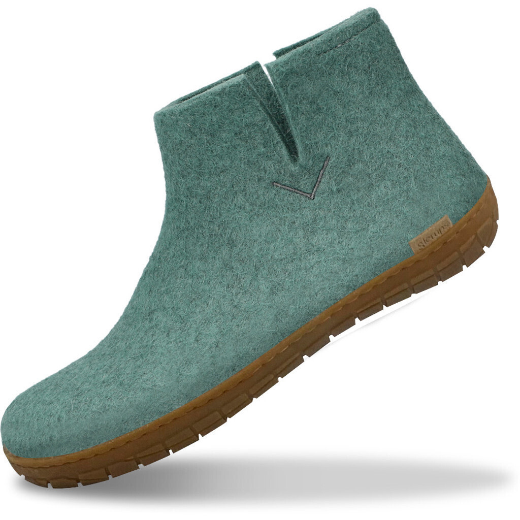 GLERUPS wollen pantoffels LAARS NORTHE SEA RUBBER HONEY | Natur-el ...