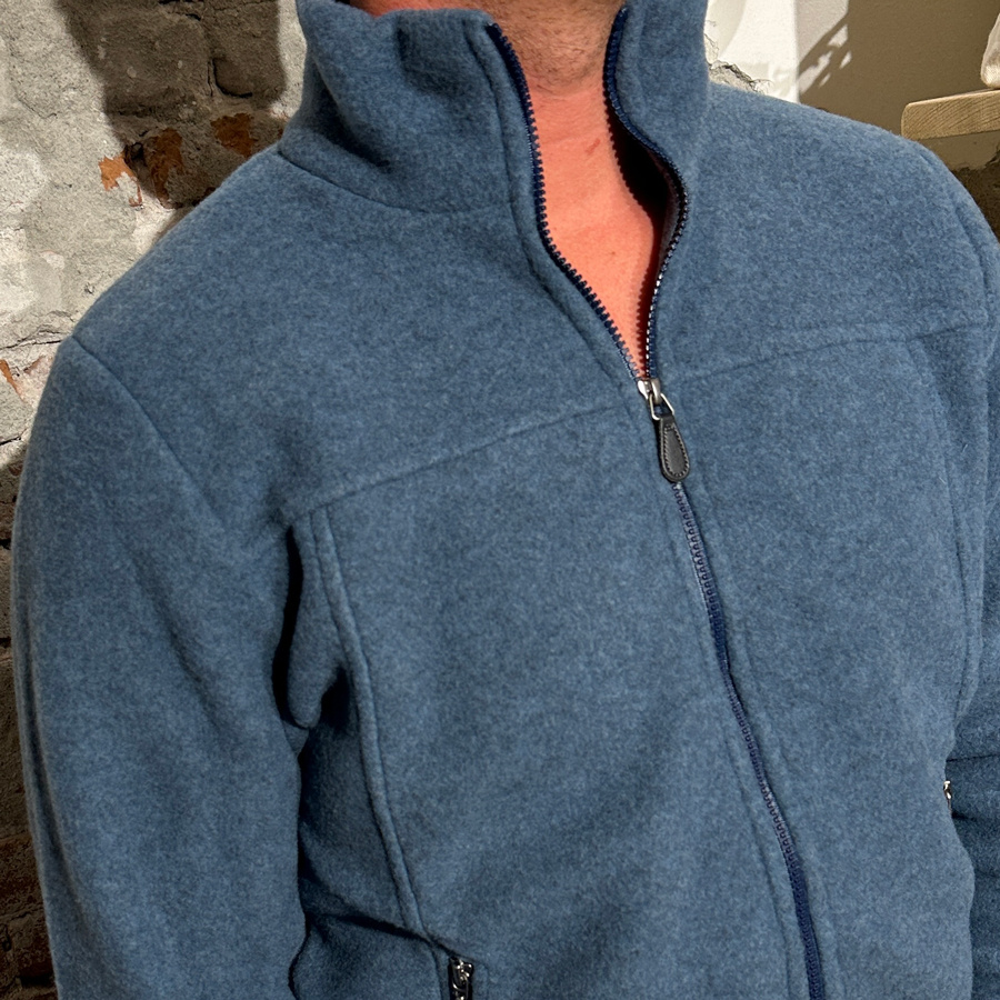 Engel Natur Wollen jas vest heren wolfleece ATLANTIC MELANGE | Natur-e ...