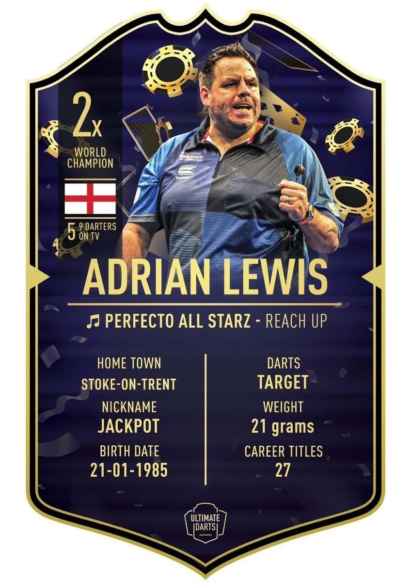 Ultimate Darts Card Adrian Lewis - Dartshopper.it