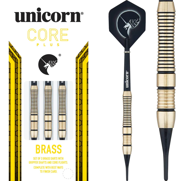 Unicorn Core Plus Shape 1 Brass Freccette Soft - Dartshopper.it