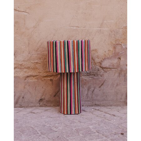 Handgemaakte raffia tafellamp uit Marokko | Club Nomad - Club Nomad