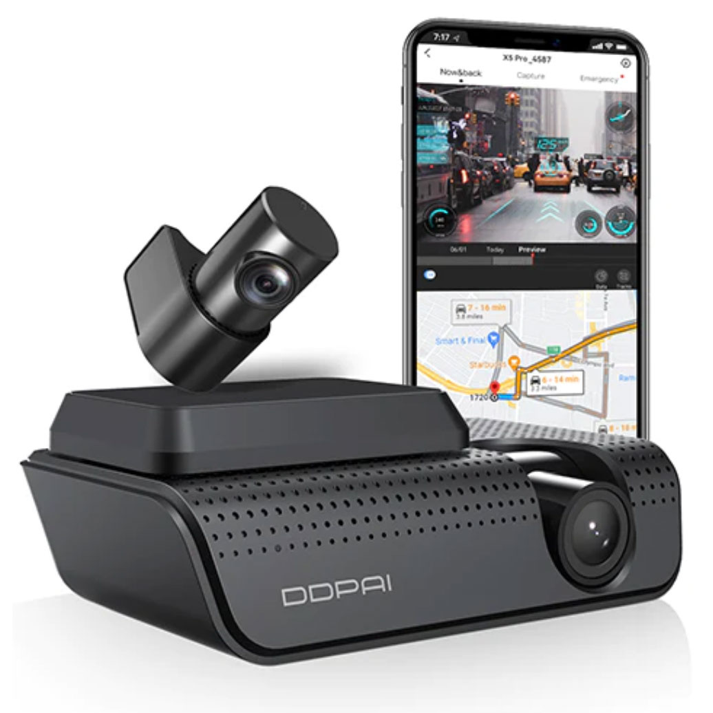 DDpai X5 Pro 4K 2CH Wifi GPS 32gb dashcam - Dashcamdeal | Europe's dashcam store