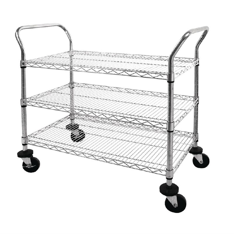 Cleanroom service trolley drie draadlegborden - ProCleanroom