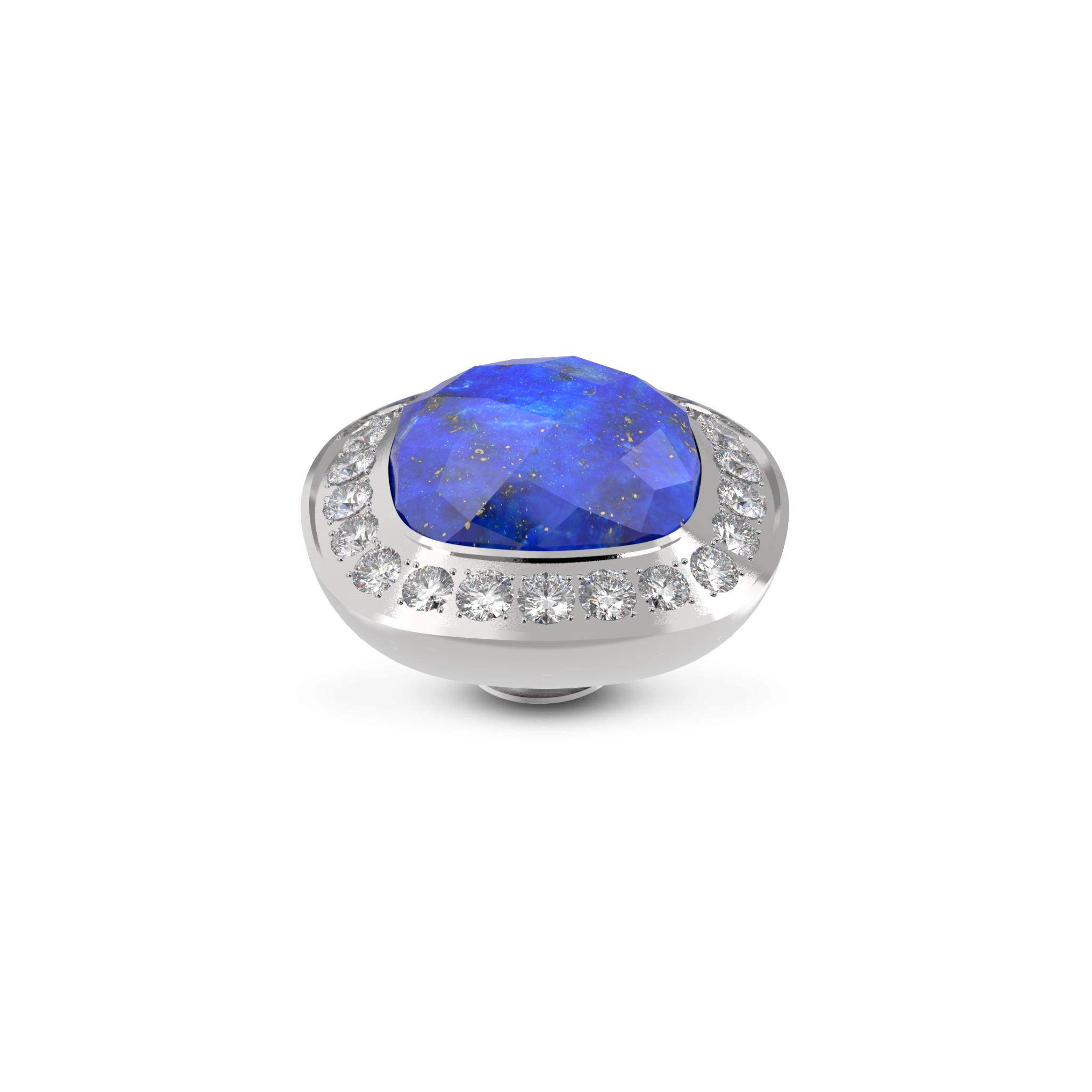 Melano Vivid meddy Border CZ Lapis Lazuli Zilverkleurig - Jewelz & More