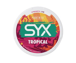 SYX Tropical Low: Bolsas de Nicotina Suaves y Frutales - Snussie.com