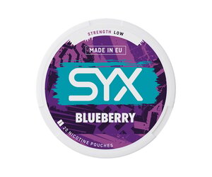 SYX Blueberry Low: Sacchetti di Nicotina Fruttati e Leggeri - Snussie.com