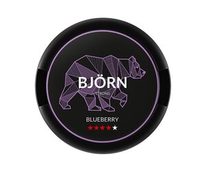 BJÖRN Blueberry Strong Nicotine Pouches - Extra Strong Flavor - Snussie.com