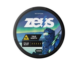 Zeus True North Extra Strong: Intense Mint Nicotine Pouches - Snussie.com