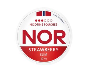 NOR Strawberry Slim Nicotine Pouches - Medium Strength & Flavor ...