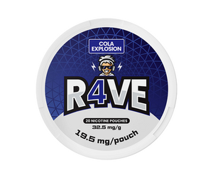 R4VE Cola Explosion: Bolsa de Nicotina Extra Forte Slim 15-25mg - Snussie.com