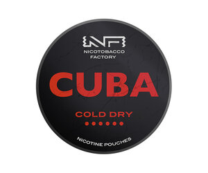 CUBA Cold Dry Strong : Nicotine Intense et Menthe Fraîche - Snussie.com