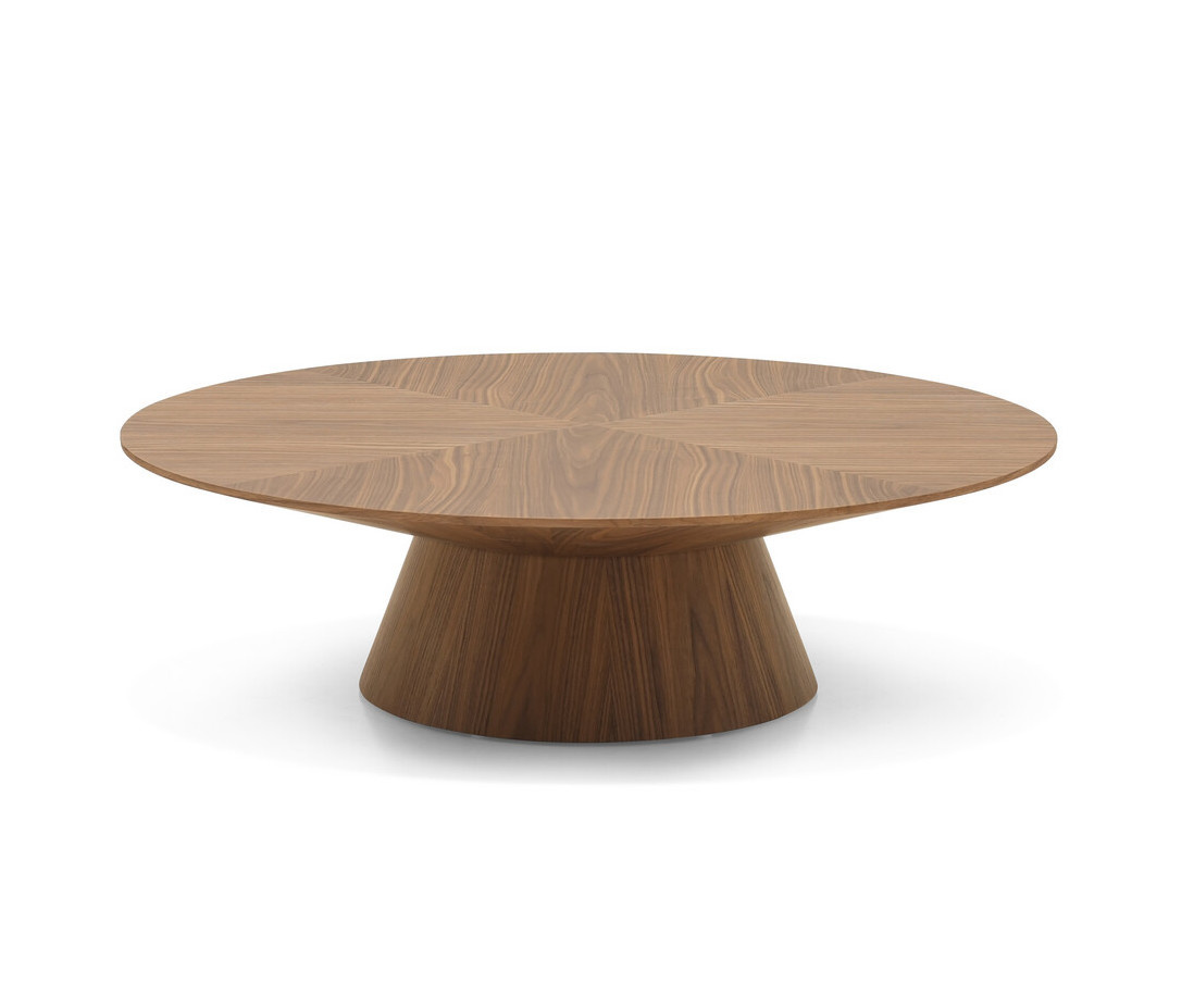 AMALFI round coffee table oak veneer 120cm - The Grand Interior