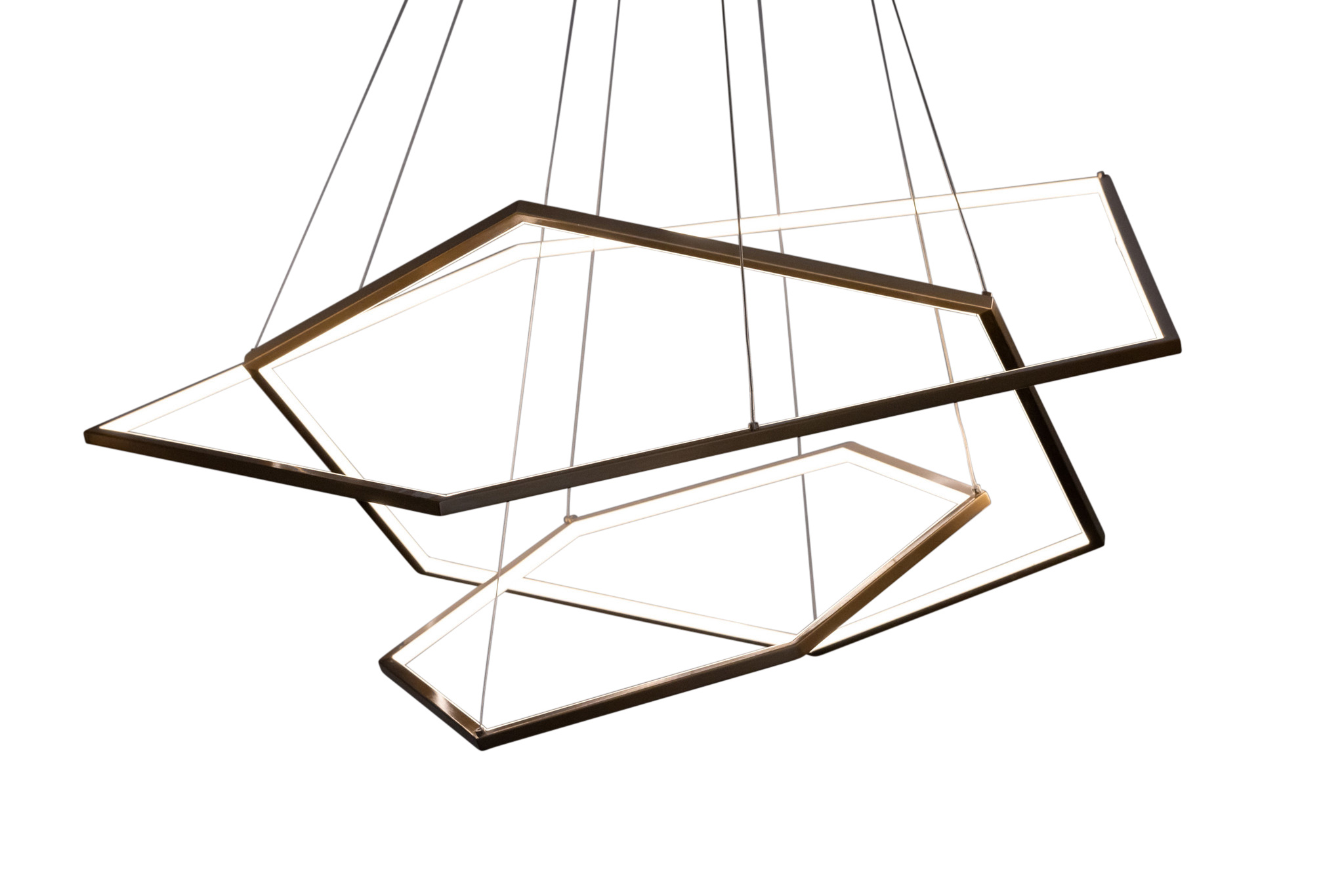 HALO HEXAGON Ceiling Light Brushed copper - The Grand Interior