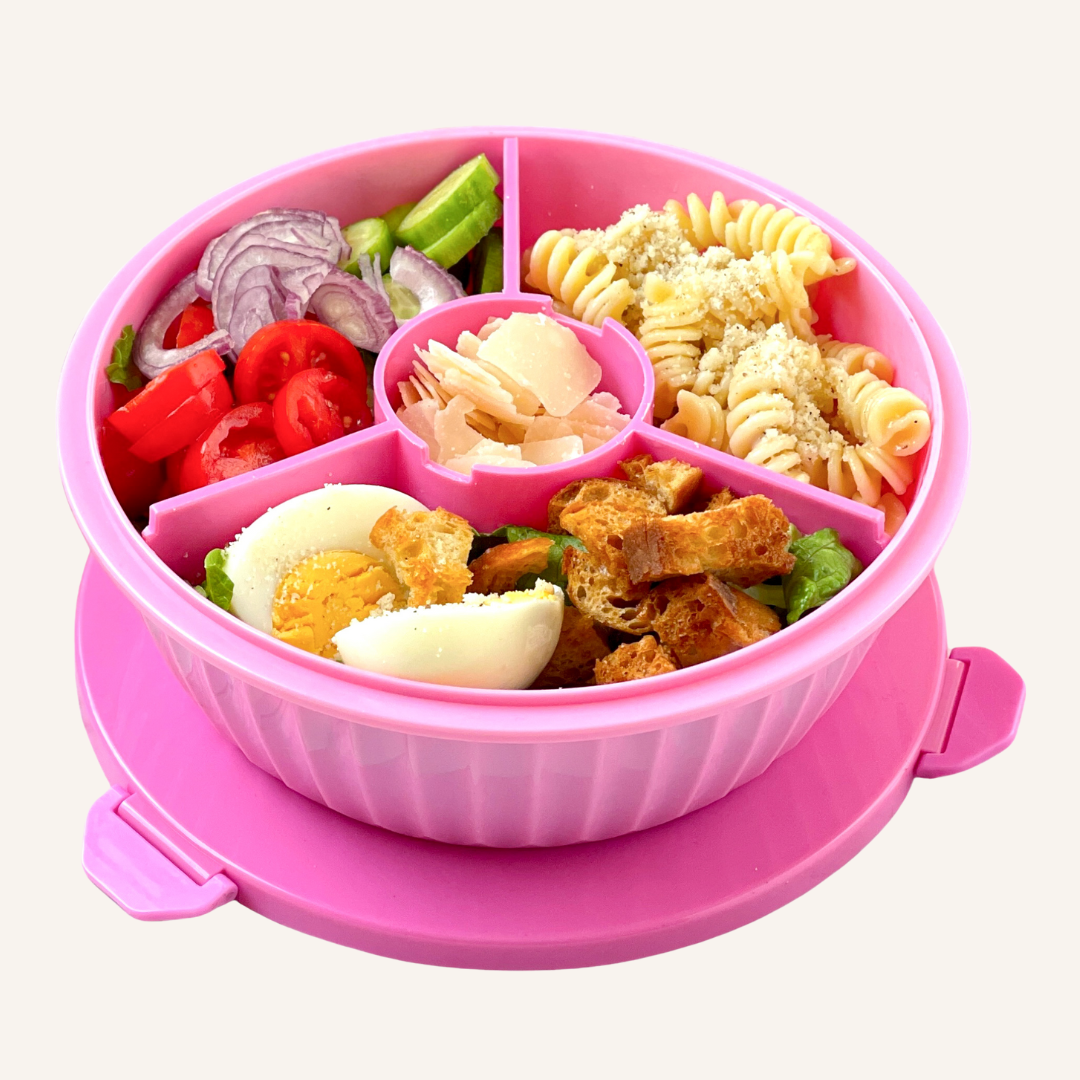 Poke Bowl 3 sections Guava Pink | Yumboxlunch - Yumbox Benelux