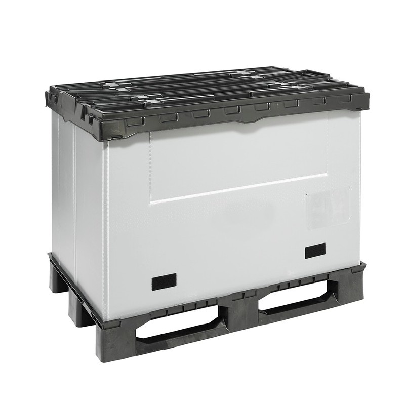 Contentor Plástico Dobrável Aba Giratória 1220x820 | Rotomshop.pt