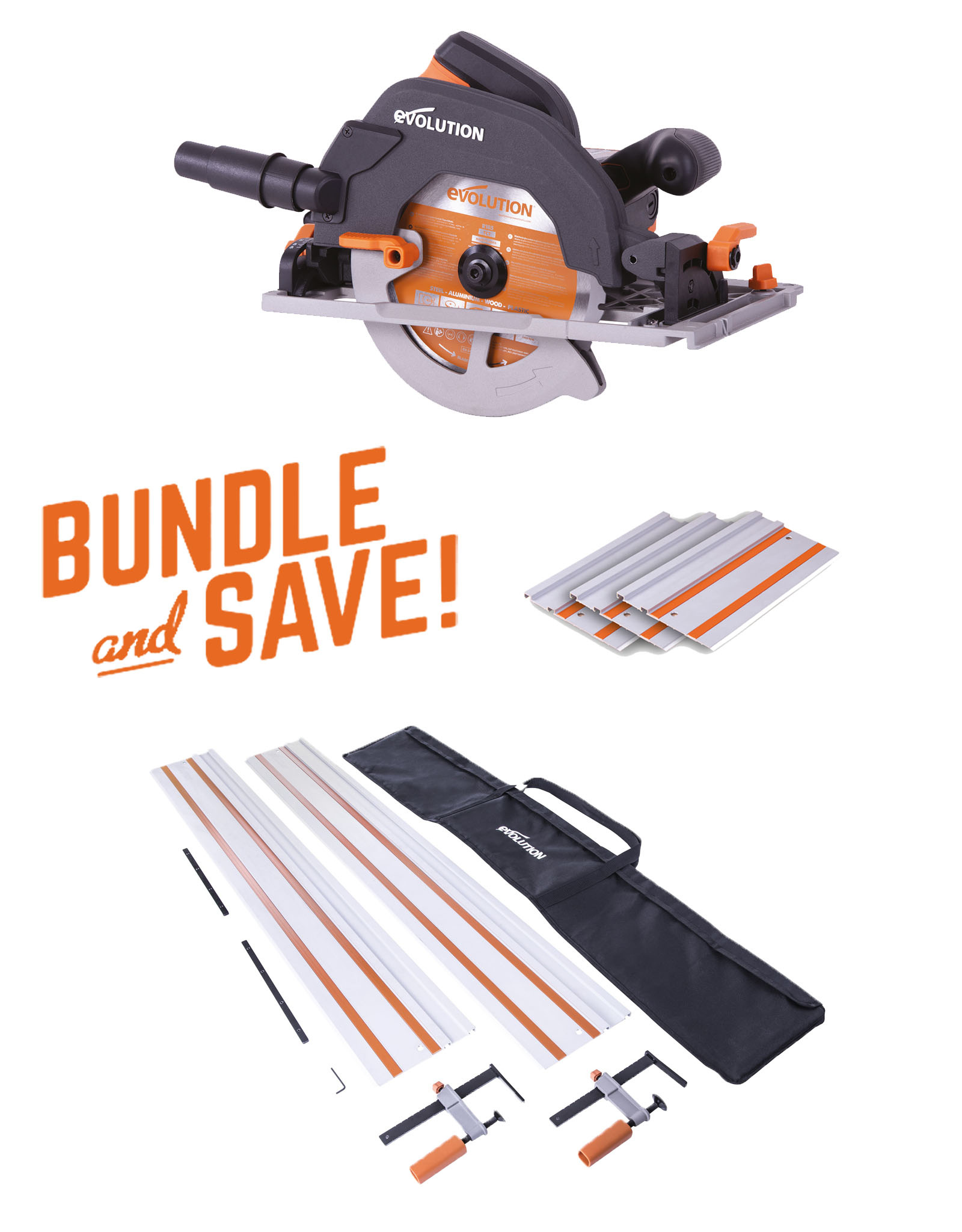 MULTIFUNCTIONAL CIRCULAR SAW RAGE R185 CCSX + GUIDE RAIL ST2800 ...