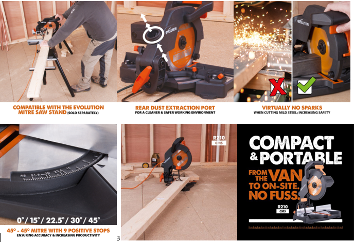 Unsere Evolution R210CMS Multimaterial-Schnittmasse - Evolution Power ...