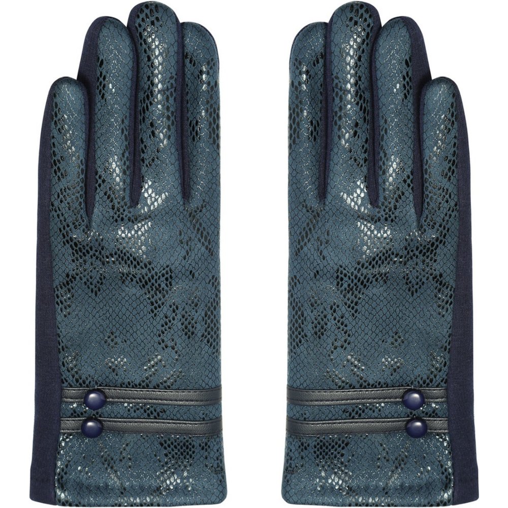 Soft ladies gloves Let's Snake| Black blue | Snake print | Gloves ...