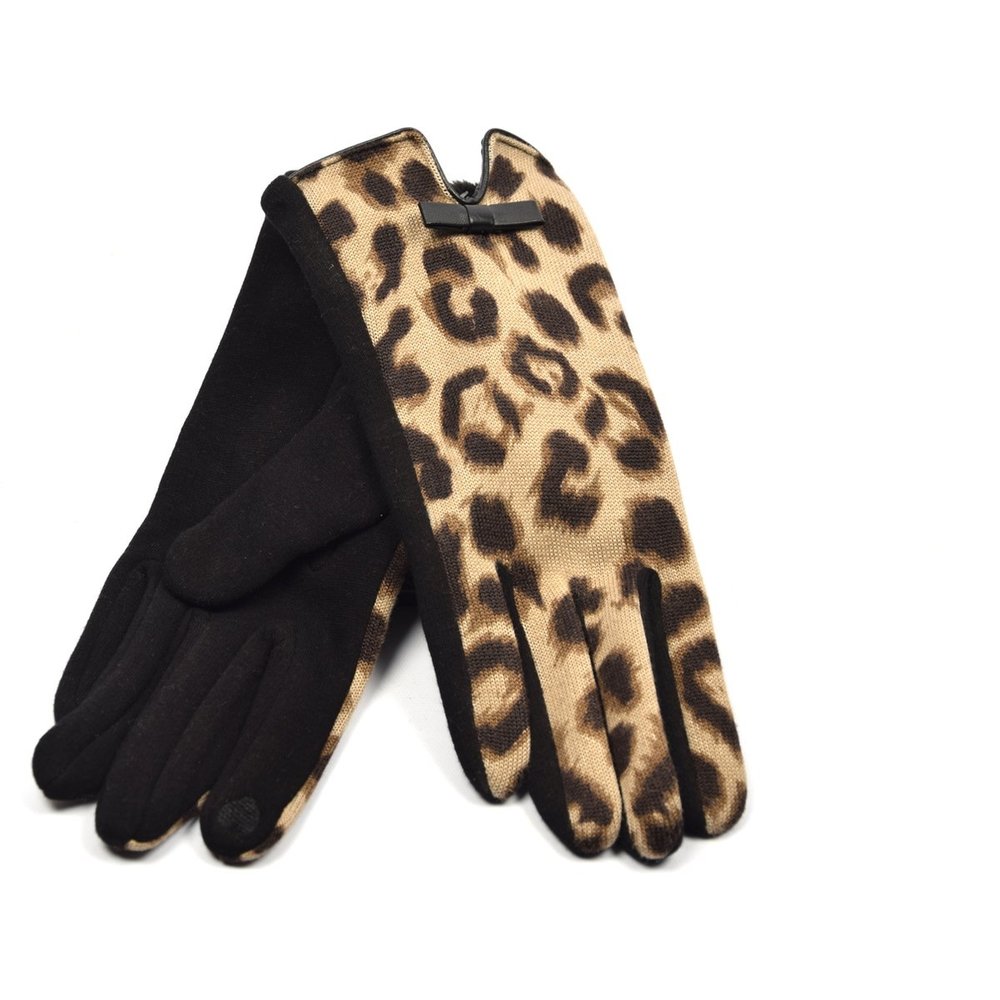 Soft ladies gloves Let's Snake| Black Camel | Snake print | Gloves ...