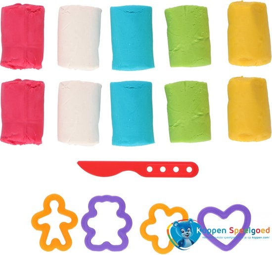 Creative Kids Bucket Clay Set - Clay Knife & Figures - 5 Colors - 11 x ...