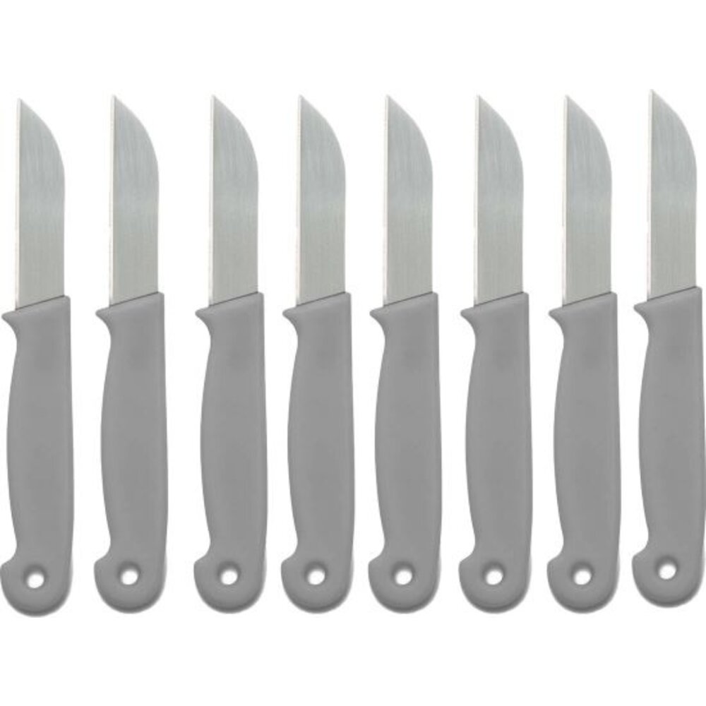 Schilmesje 8 stuks - 16 cm grijs - Discountershop.nl